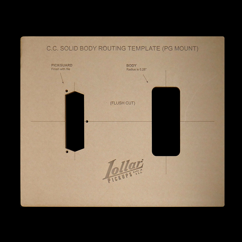 Charlie Christian - Pickguard Mount Routing Template: Lollar Pickups