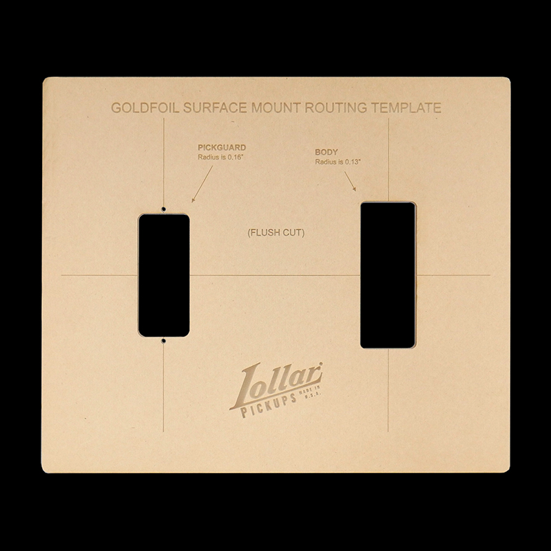 Gold Foil Surface Mount Routing Template: Lollar Pickups